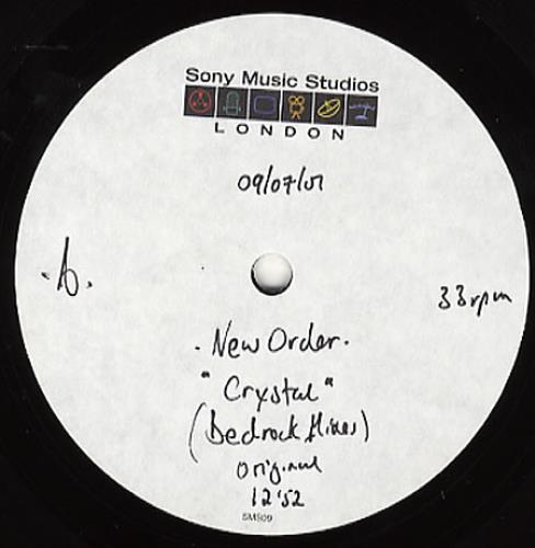 New Order Crystal UK Promo 12" vinyl single (12 inch record / Maxi ...