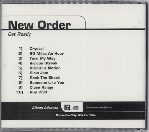 New Order Get Ready US Promo CD album (CDLP) (194377)