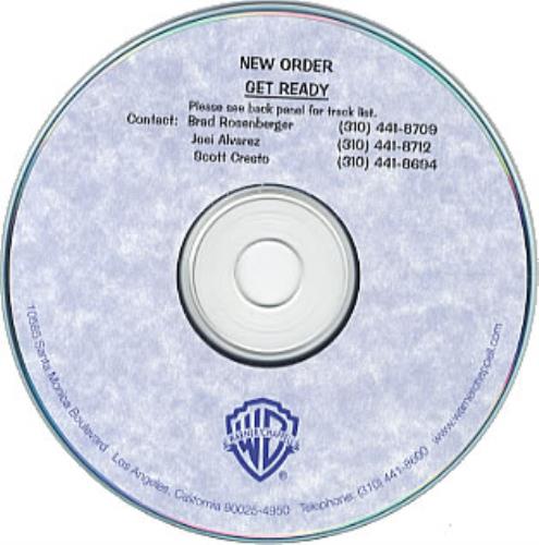 New Order Get Ready US Promo CD-R acetate (211179)