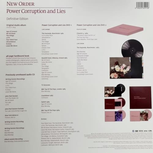 New Order Power Corruption and Lies (Definitive Edition) UK box set ...