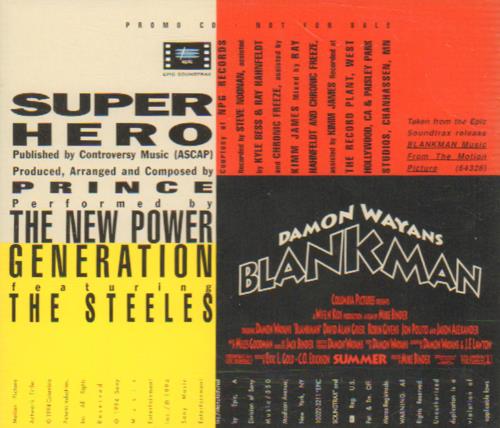 New Power Generation Super Hero US Promo CD single (CD5 / 5") (35290)
