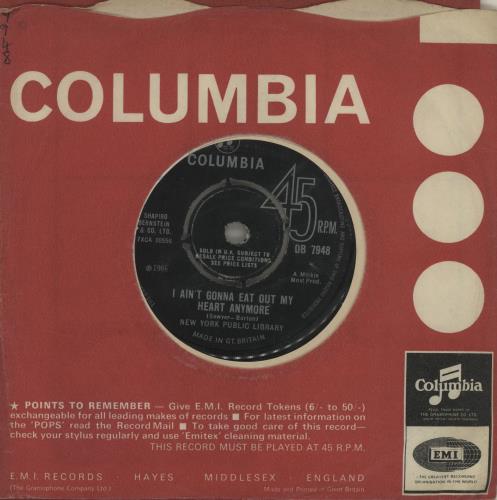 New York Public Library I Ain't Gonna Eat Out My Heart Anymore UK 7 ...