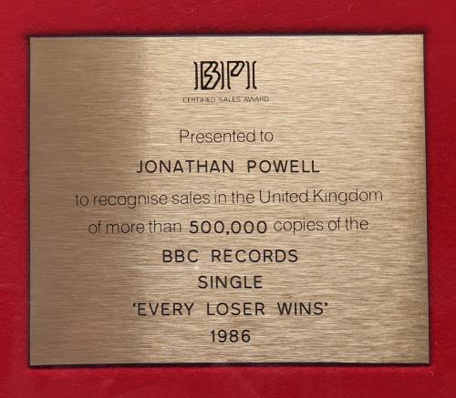 Nick Berry Every Loser Wins UK award disc (747837)