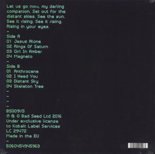 Nick Cave Skeleton Tree - Sealed UK vinyl LP album (LP record) (816978)