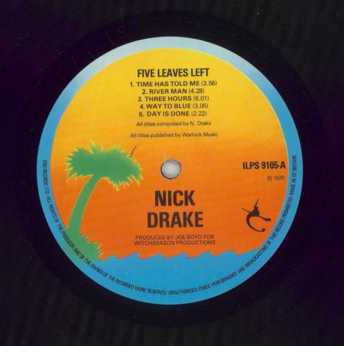 Nick Drake Five Leaves Left - 4th - Vintage Price Sticker UK vinyl LP ...