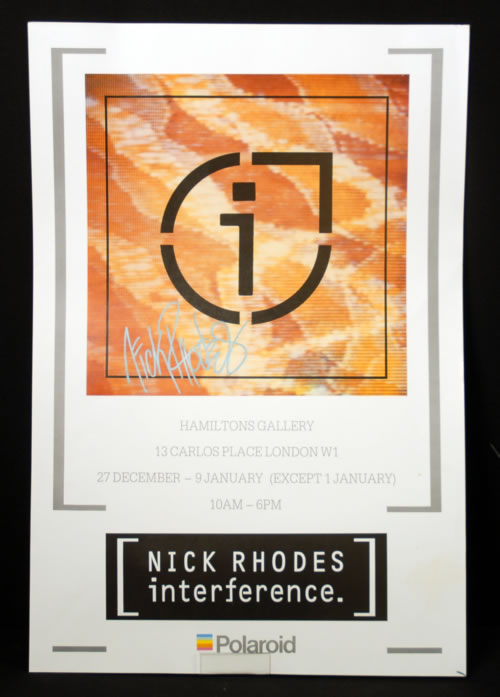 Nick Rhodes Interference Print - Autographed UK poster (64865)