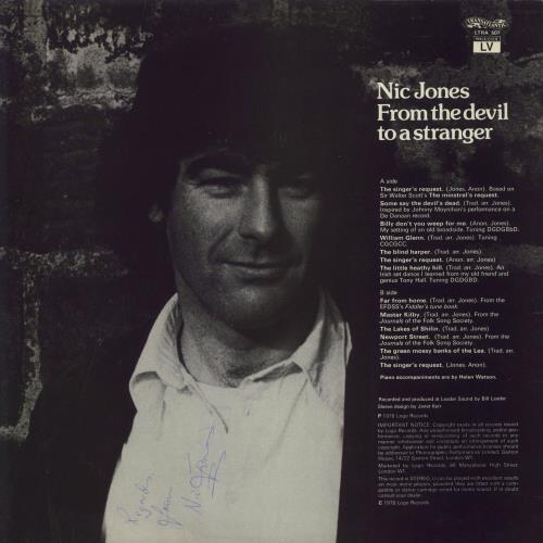 Nic Jones From The Devil To A Stranger - 2nd - EX - Autographed UK ...