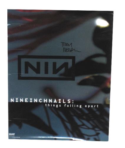 Nine Inch Nails Things Fall Apart - Autographed US Promo poster (429428)