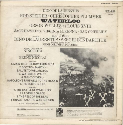 Nino Rota Waterloo UK vinyl LP album (LP record) (583885)