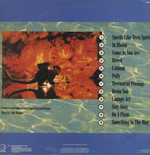 Nirvana Nevermind Back Album Cover