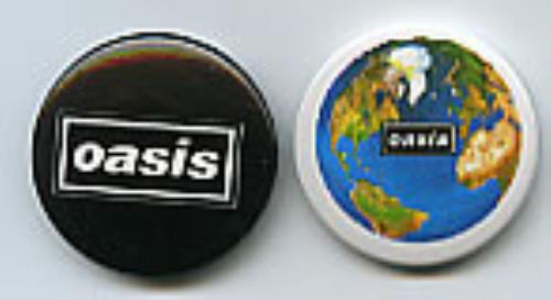 Oasis Badges - Set of 2 UK Promo badge (294081) BUTTON BADGES
