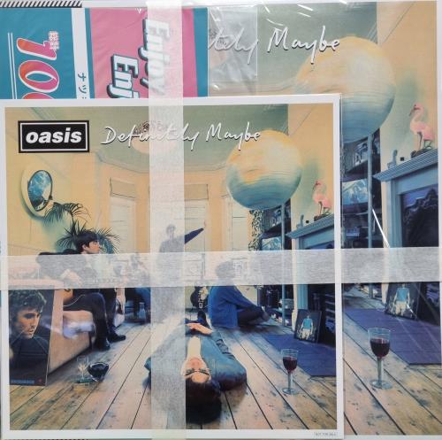 Oasis Definitely Maybe - Ivory Vinyl + Artwork Card Japanese 2-LP vinyl ...