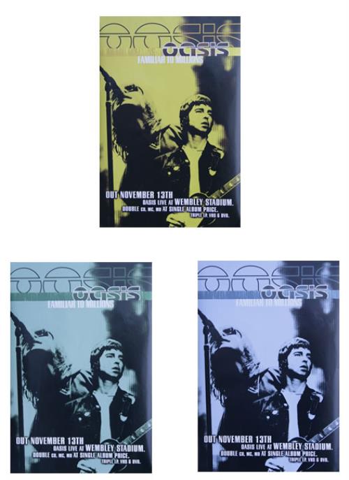 Oasis Familiar To Millions - Set of 3 Promo Posters UK Promo poster ...