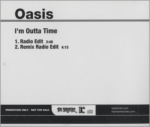 Oasis I'm Outta Time US Promo CD single (CD5 / 5") (455555)