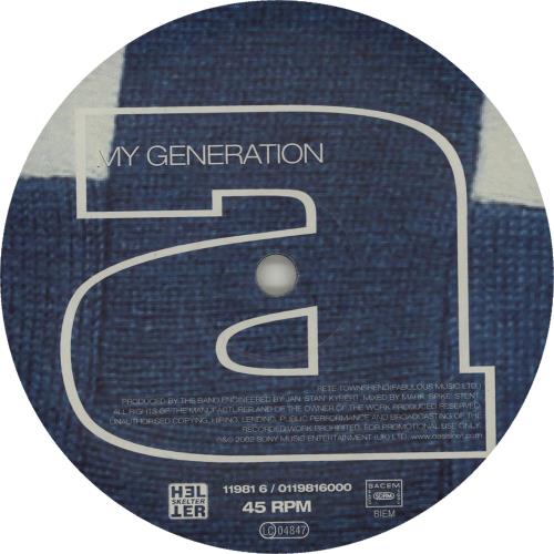 Oasis My Generation - European Issue French Promo 12" vinyl single (12 ...