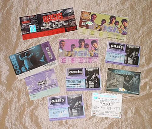 Oasis Set Of 10 UK Concert Tickets (3) UK concert ticket (296089 ...