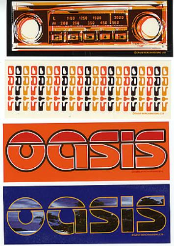 Oasis Set Of 4 Stickers UK memorabilia (294013) STICKERS