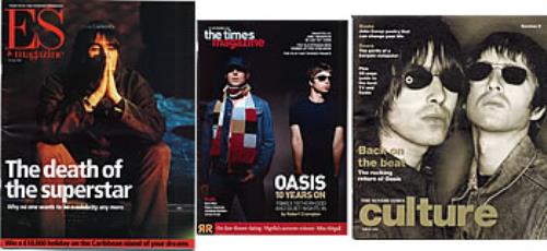 Oasis Three Newspaper Supplements UK magazine (295307) MAGAZINES