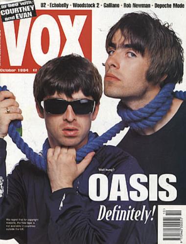 Oasis Vox - October 1994 UK magazine (280809) OCTOBER 1994