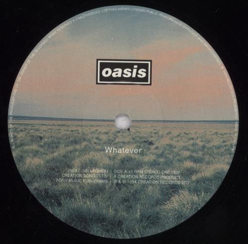 Oasis Whatever + Print - EX UK 12" vinyl single (12 inch record / Maxi ...