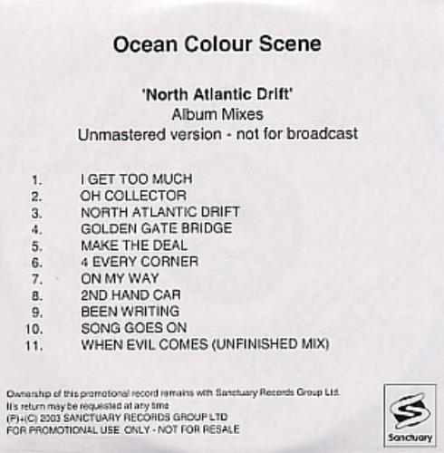 Ocean Colour Scene North Atlantic Drift UK Promo CD-R acetate (268624)