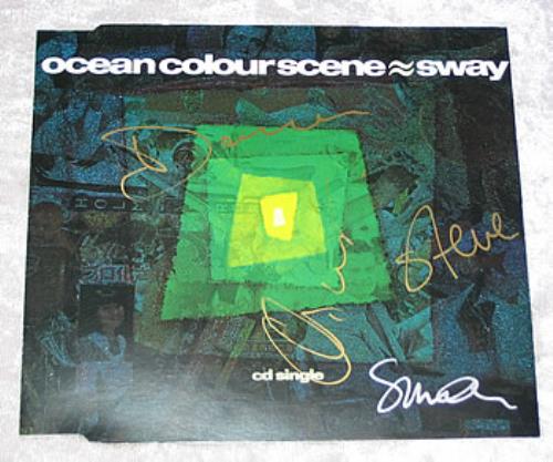 Ocean Colour Scene Sway - Fully Autographed! UK CD single (CD5 / 5 ...