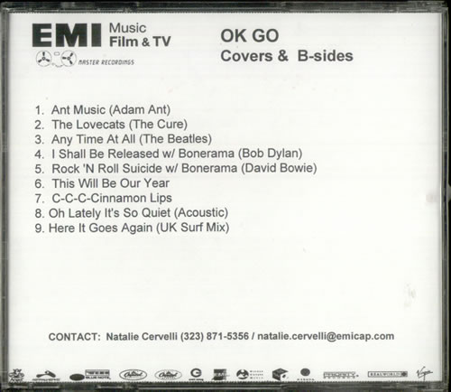 OK Go Covers & B-Sides US Promo CD-R acetate (534799)