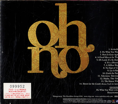 OK Go Oh No Japanese Promo CD album (CDLP) (631822)