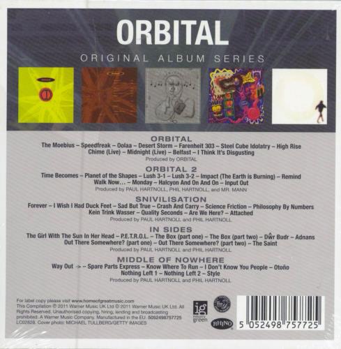 Orbital Original Album Series - Sealed UK 5-CD album set (786245)