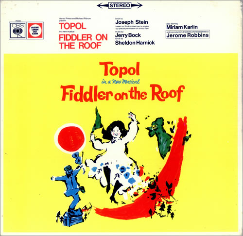 Original Cast Recording Fiddler On The Roof - 1st Stereo UK vinyl LP ...
