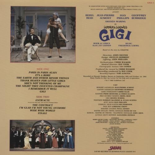 Original Cast Recording Gigi UK vinyl LP album (LP record) (761959)