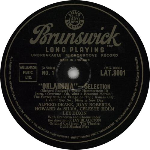 Original Cast Recording Oklahoma! Selection - 1st UK vinyl LP album (LP ...
