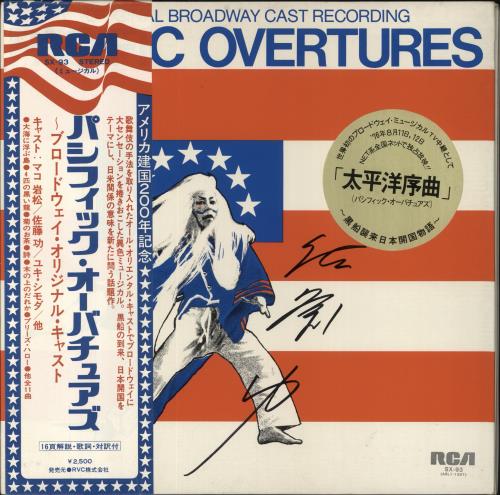 Original Cast Recording Pacific Overtures - Autographed Japanese vinyl ...