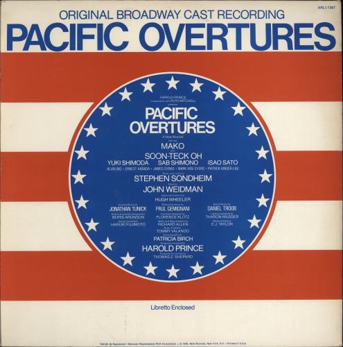 Original Cast Recording Pacific Overtures US vinyl LP album (LP record ...