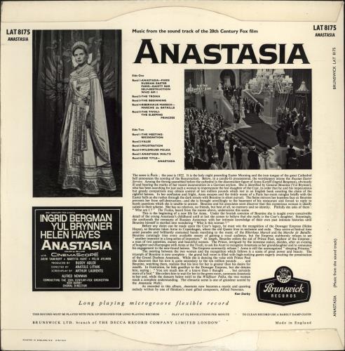 Original Soundtrack Anastasia UK vinyl LP album (LP record) (776613)
