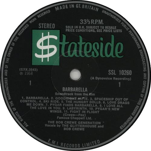 Original Soundtrack Barbarella UK vinyl LP album (LP record) (524467)