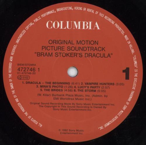 Original Soundtrack Bram Stoker's Dracula Dutch vinyl LP album (LP ...