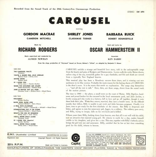 Original Soundtrack Carousel Australian vinyl LP album (LP record) (741784)