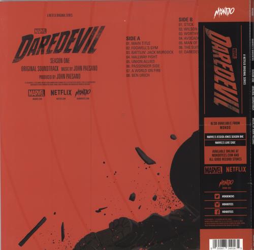 Original Soundtrack Daredevil Season One - Red Vinyl US vinyl LP album ...