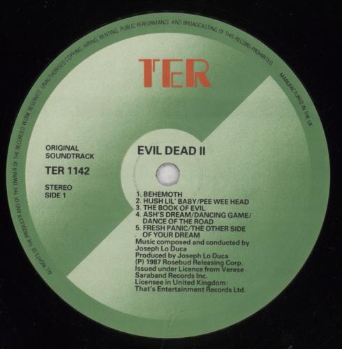 Original Soundtrack Evil Dead II UK vinyl LP album (LP record) (838834)