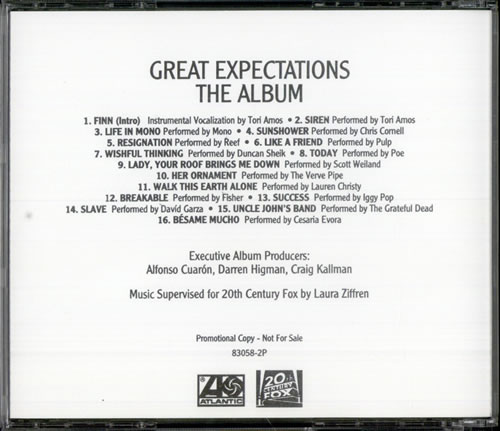 Original Soundtrack Great Expectations: The Album US Promo CD album ...