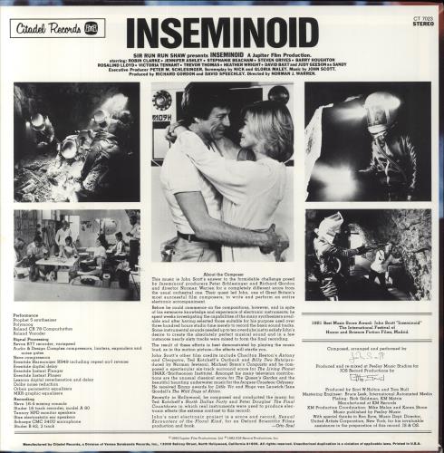 Original Soundtrack Inseminoid US vinyl LP album (LP record) (825929)