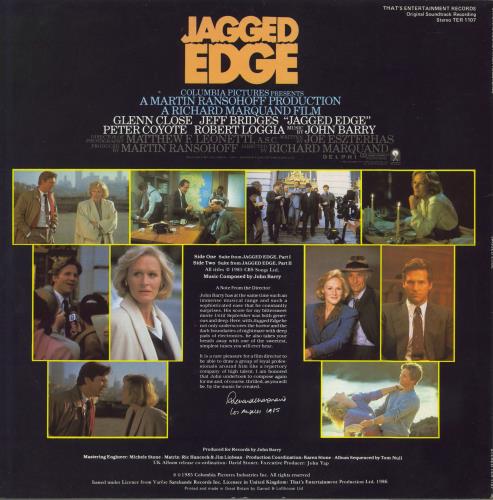 Original Soundtrack Jagged Edge UK vinyl LP album (LP record) (809861)