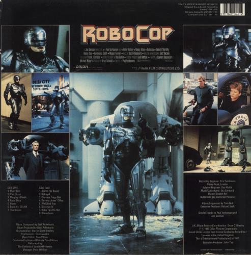 Original Soundtrack Robocop - VG/EX UK vinyl LP album (LP record) (725518)