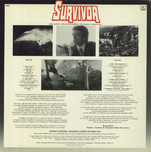 Original Soundtrack Survivor French vinyl LP album (LP record) (812825)