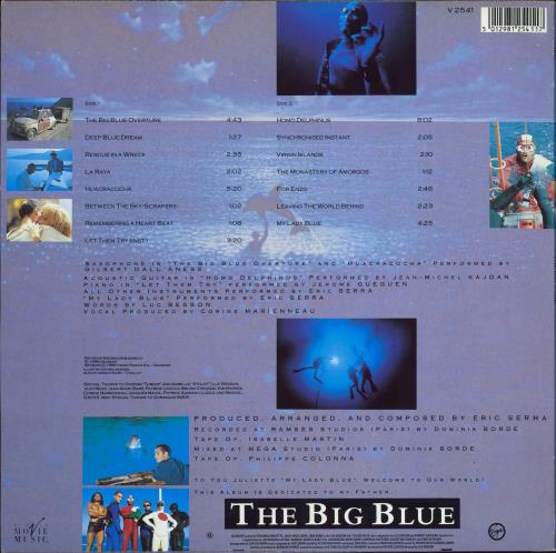 Original Soundtrack The Big Blue UK vinyl LP album (LP record) (779015)