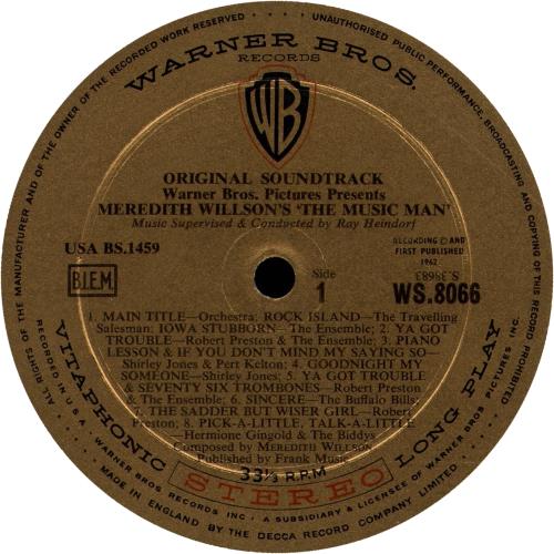 Original Soundtrack The Music Man UK vinyl LP album (LP record) (563297)