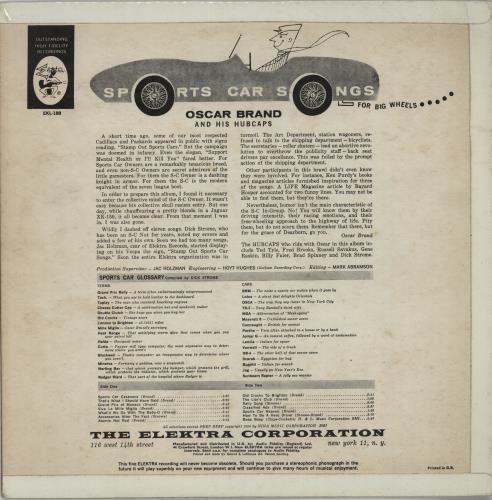 Oscar Brand Sports Car Songs (For Big Wheels) UK vinyl LP album (LP ...