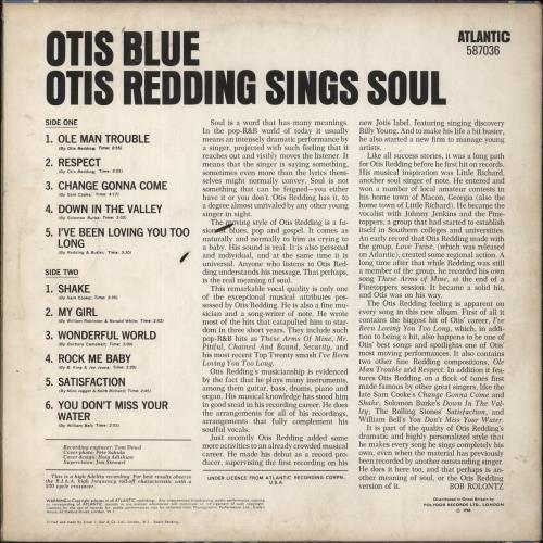 Otis Redding Otis Blue - EX UK vinyl LP album (LP record) (682391)