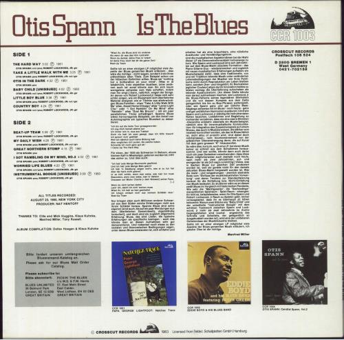 Otis Spann Otis Spann Is The Blues German vinyl LP album (LP record) (815676)